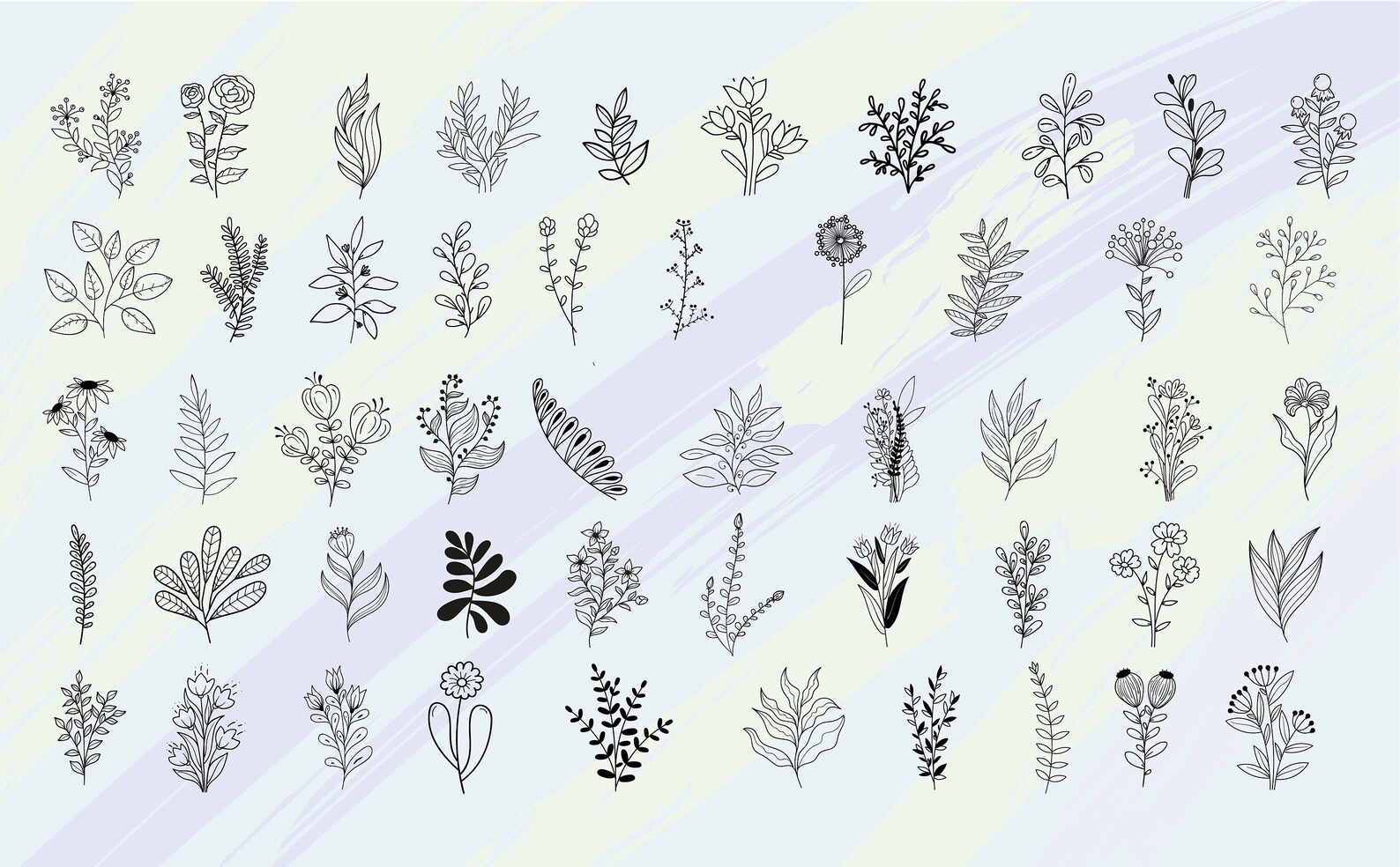 300 Botanical Svg Png Bundle, Flower Svg, Floral Svg, Leaves Svg ...