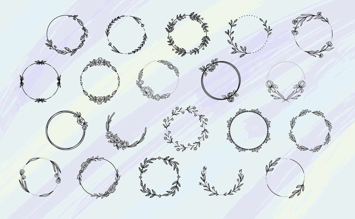 Wreath Svg Bundle Floral Wreath Bundle Flower Wreath Svg - Etsy
