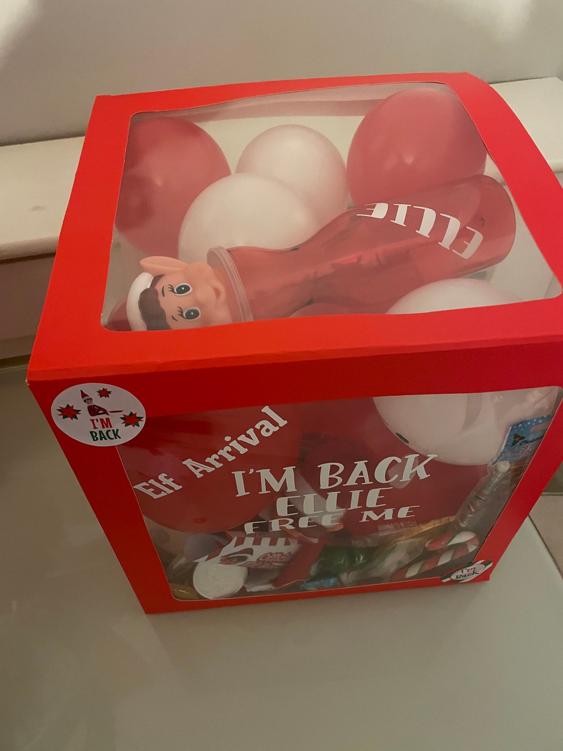 Elf Arrival and Treat Box Personalised With Treats - Etsy