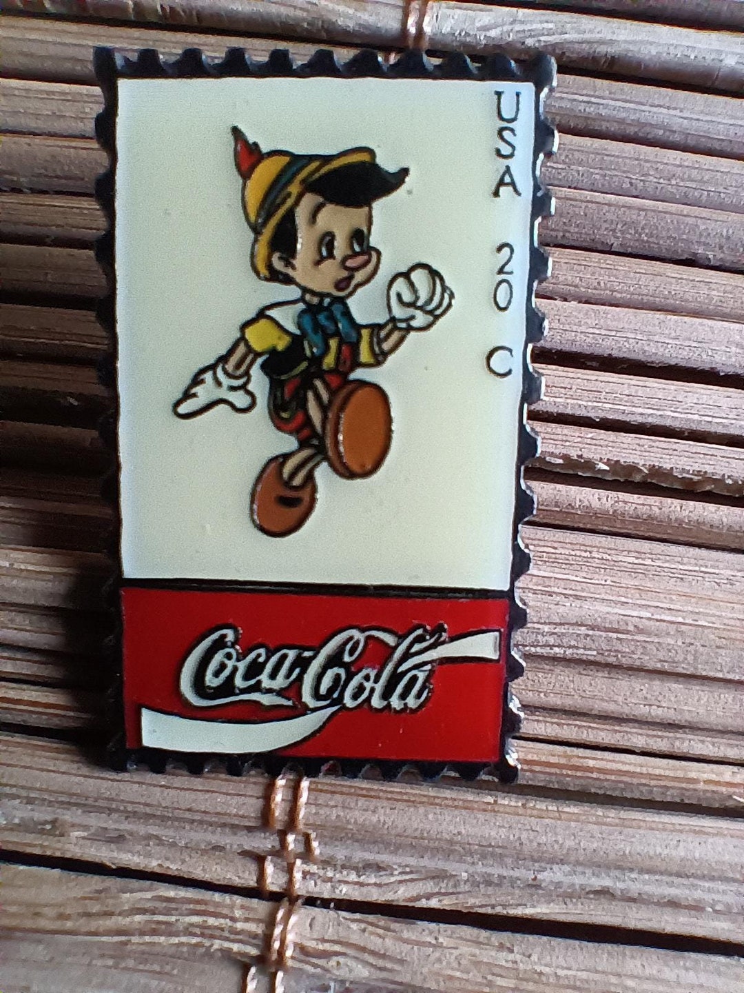 Lapel Pin Disney Coca Cola PINOCCHIO in Stamp Form, Collector, Comic ...