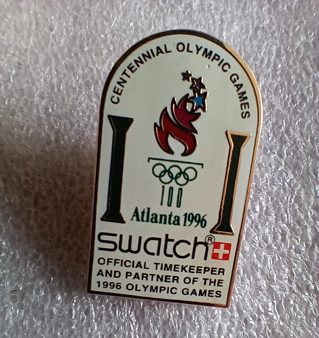 Lapel Pin SWATCH 100 Centennial Olympic Games Albertville 1996 Vintage ...