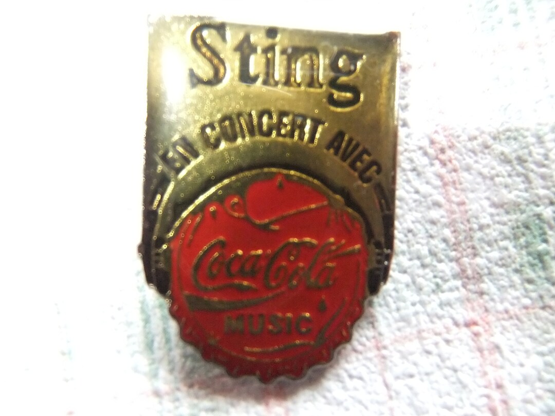 STING, Pin, Coca Cola, Music, Concert - Etsy