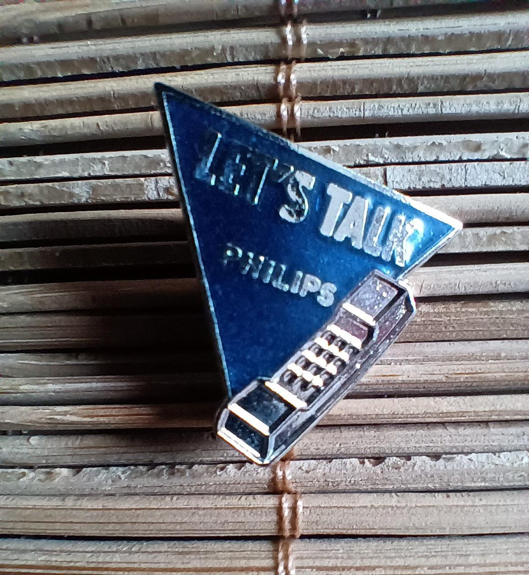 Lapel Pin Telephone PHILIPS Let S Talk Collector, Technology Vintage ...