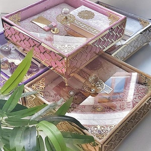 Personalized Luxury Velvet Box Set, Quran Prayer Mat Islamic Gift Set ...