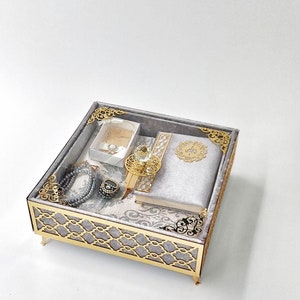 Personalized Luxury Velvet Box Set, Quran Prayer Mat Islamic Gift Set ...