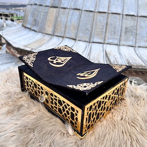 Luxury Quran Islamic Gift Wooden Box, Ramadan Gift Set for Muslim ...