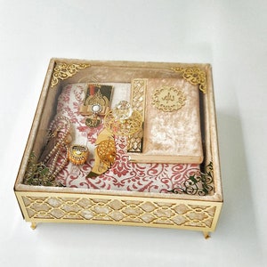 Personalized Luxury Velvet Box Set, Quran Prayer Mat Islamic Gift Set ...