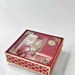 Personalized Luxury Velvet Box Set, Quran Prayer Mat Islamic Gift Set ...