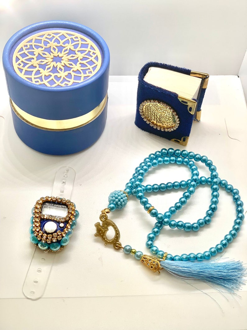 Mini Quran and Tasbeeh Gift Box Set 50 Pieces Bulk Sale, Prayer Beads ...