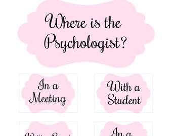 School Psychologist Door Sign Digital Print - Etsy