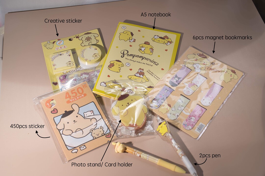 Sanrio POMPOMPURIN Stationary Bundle Gift Set With Photo Holder Sanrio ...