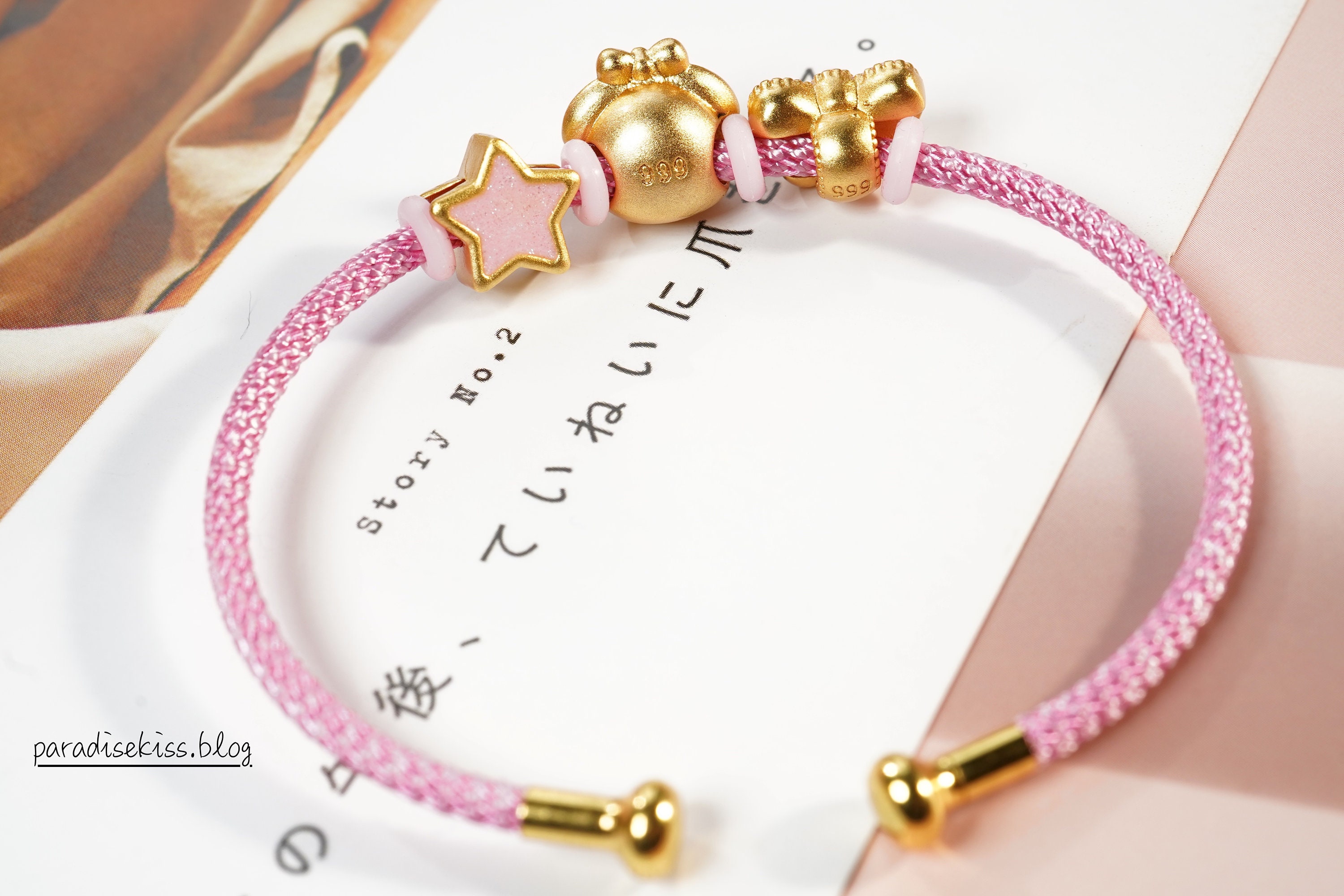 My Melody 18K Gold Plated Pandora Bracelet, Cute Daruma My Melody N ...