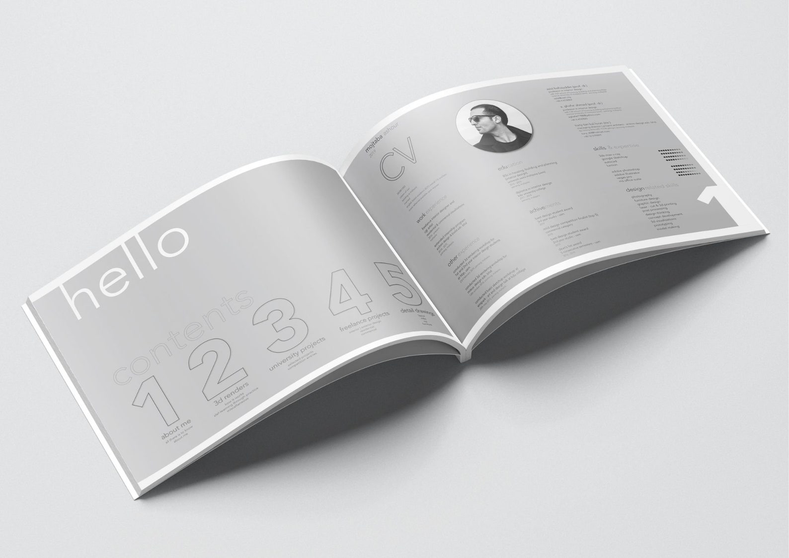 Minimalist Design Portfolio Template Bundled With CV - Cover Letter ...