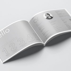 Minimalist Design Portfolio Template Bundled With CV Cover Letter A3 ...