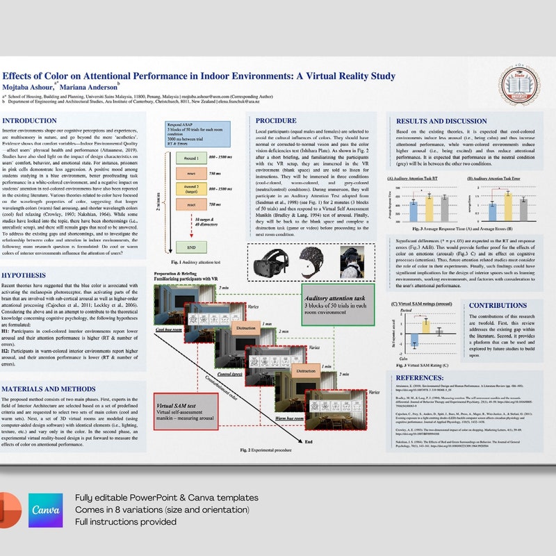 36x48 Research Poster Template - Etsy
