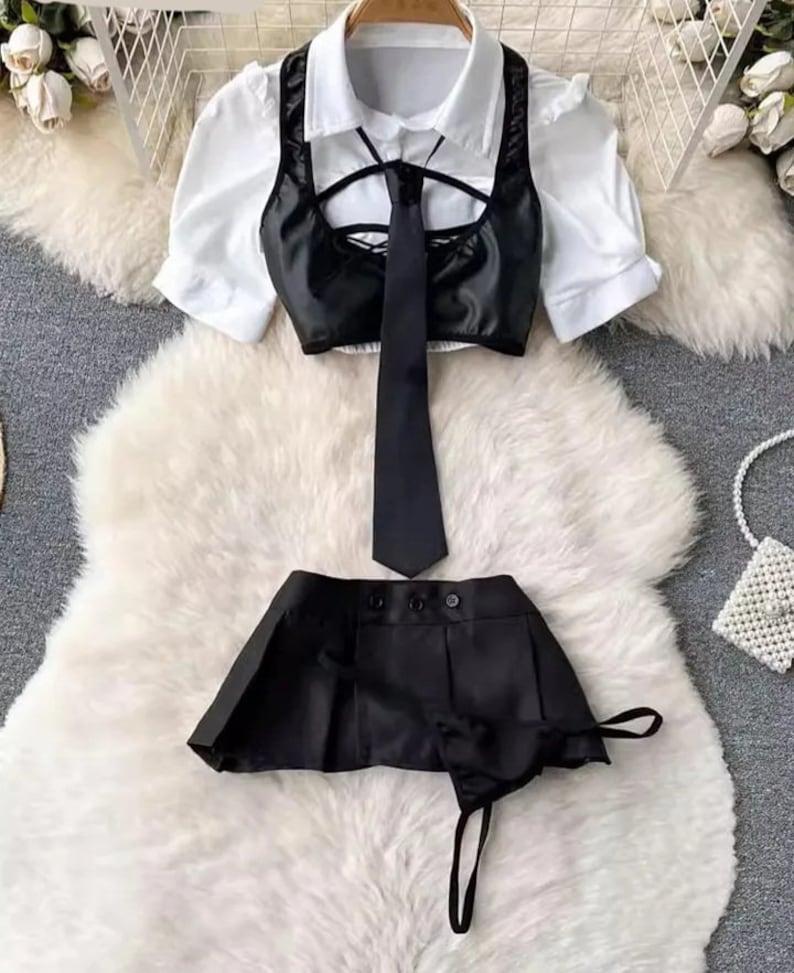 Schulmädchen Outfit Cosplay Dessous Anime Dessous Etsy De