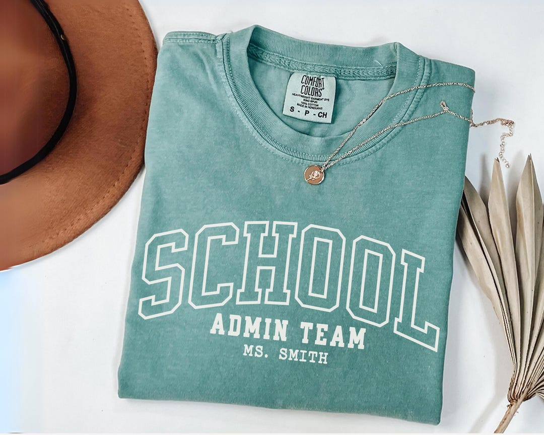 Personalized School Staff Comfort Colors® Shirt, Custom Back to School ...