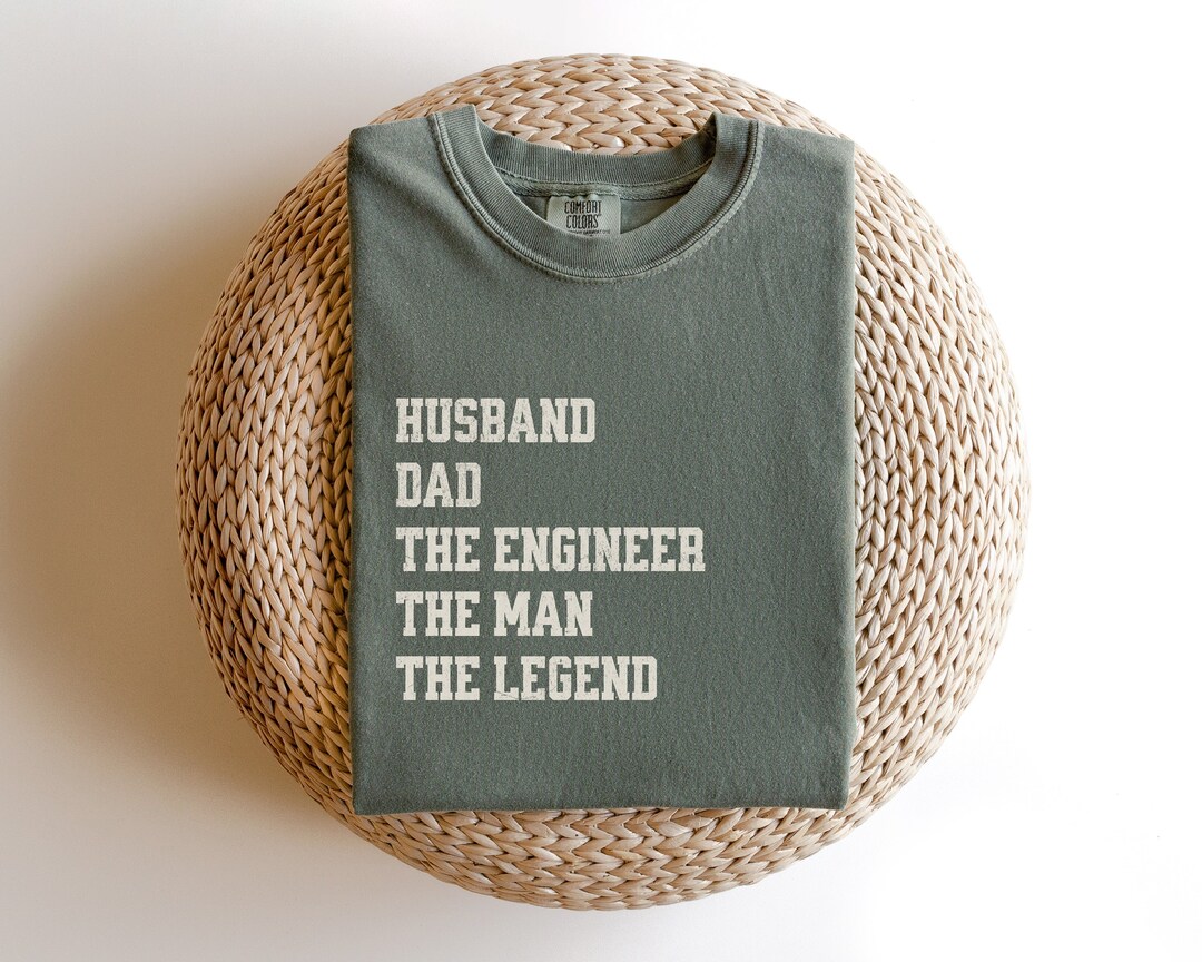 Custom Profession Engineer Dad Gifts Comfort Colors Shirt, Mechanic Dad ...