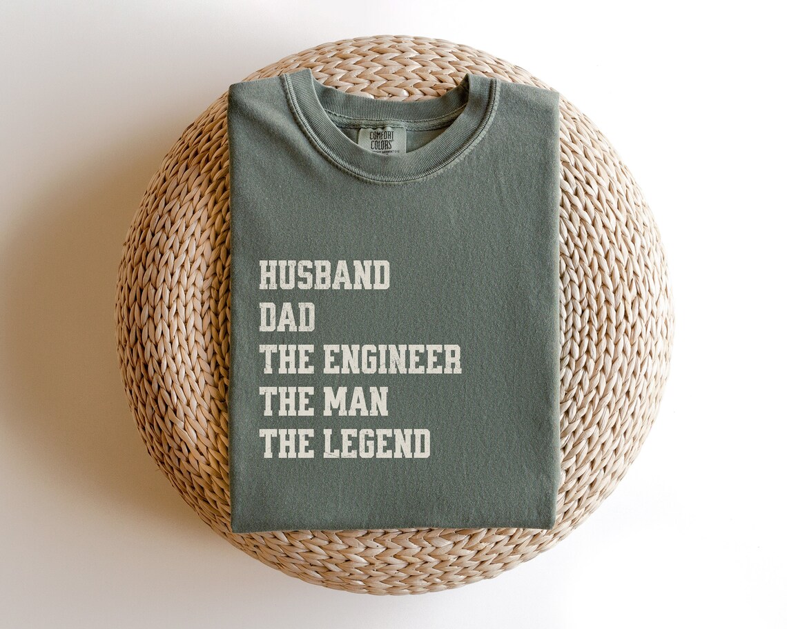 Custom Profession Engineer Dad Gifts Comfort Colors Shirt, Mechanic Dad ...
