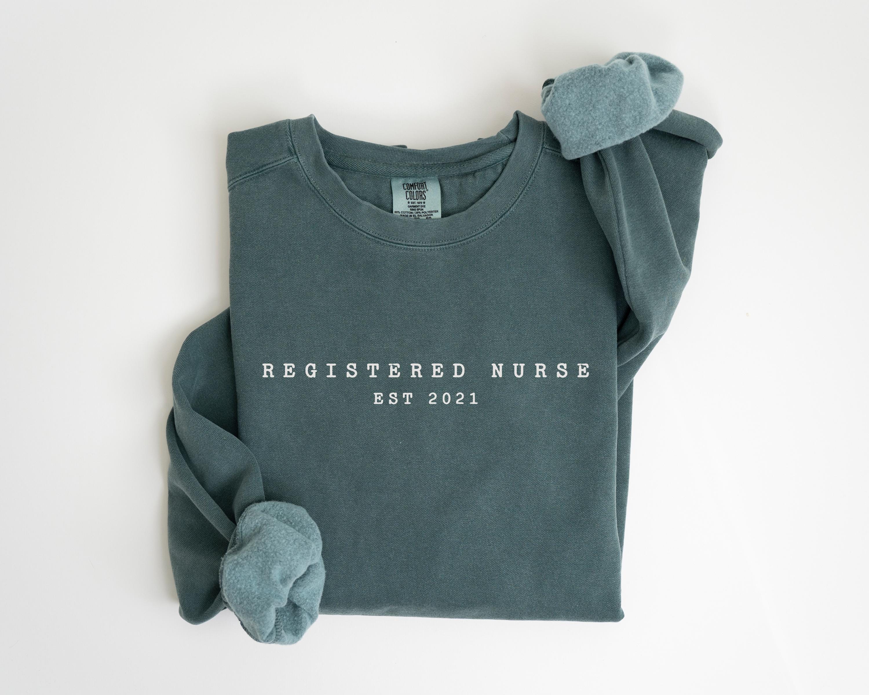 Custom Nurse Comfort Colors® Sweatshirt With EST Year, Personalized ...