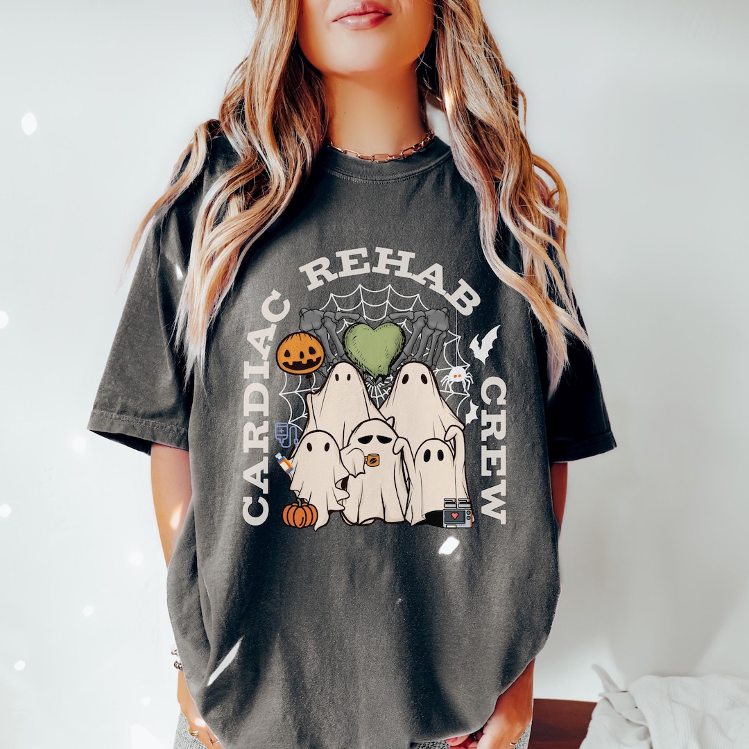 Cardiac Rehab Crew Vintage Halloween Comfort Colors® Team Shirt, Spooky ...