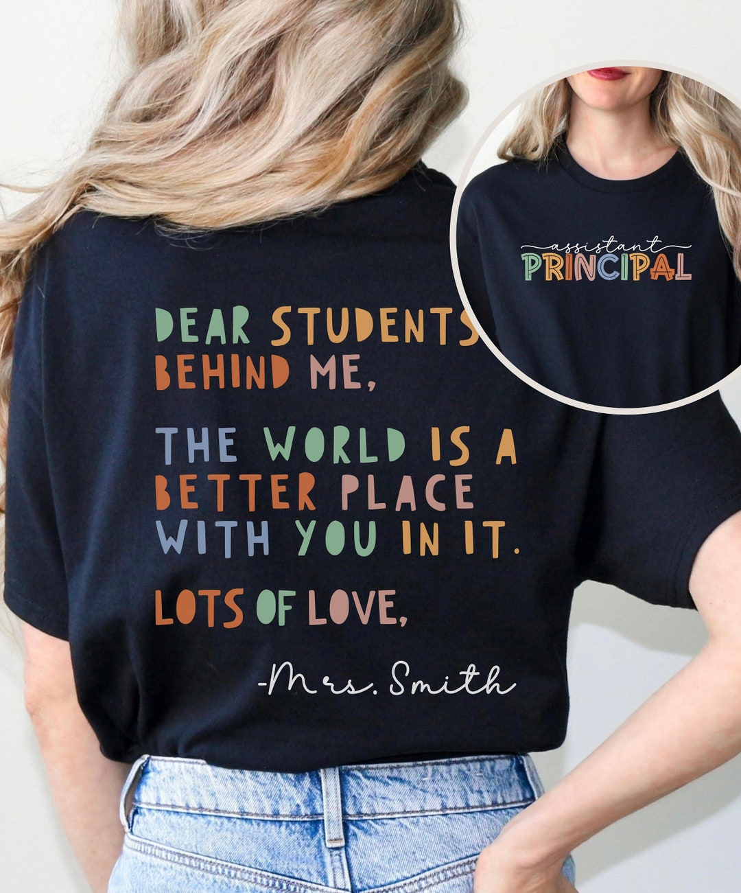 Personalized School Assistant Principal T-shirt, Back to School Team ...