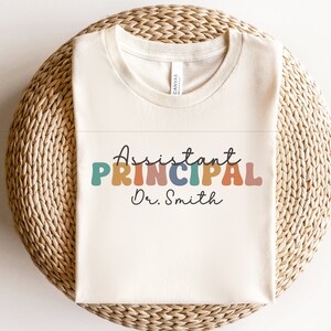 Personalized School Assistant Principal T-shirt, Back to School Team ...