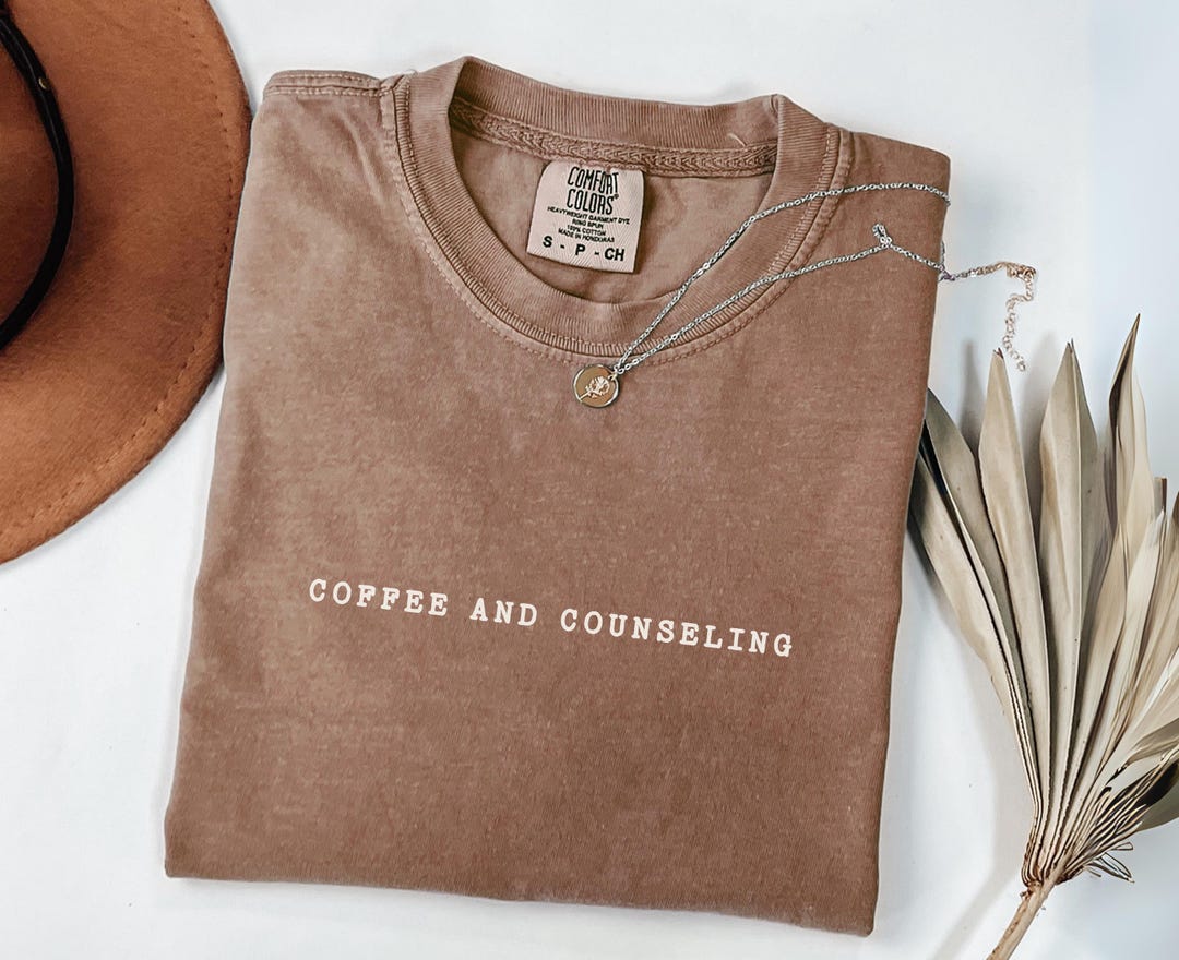 Coffee and Counseling Comfort Colors Shirt: School Counselor Gift - Etsy
