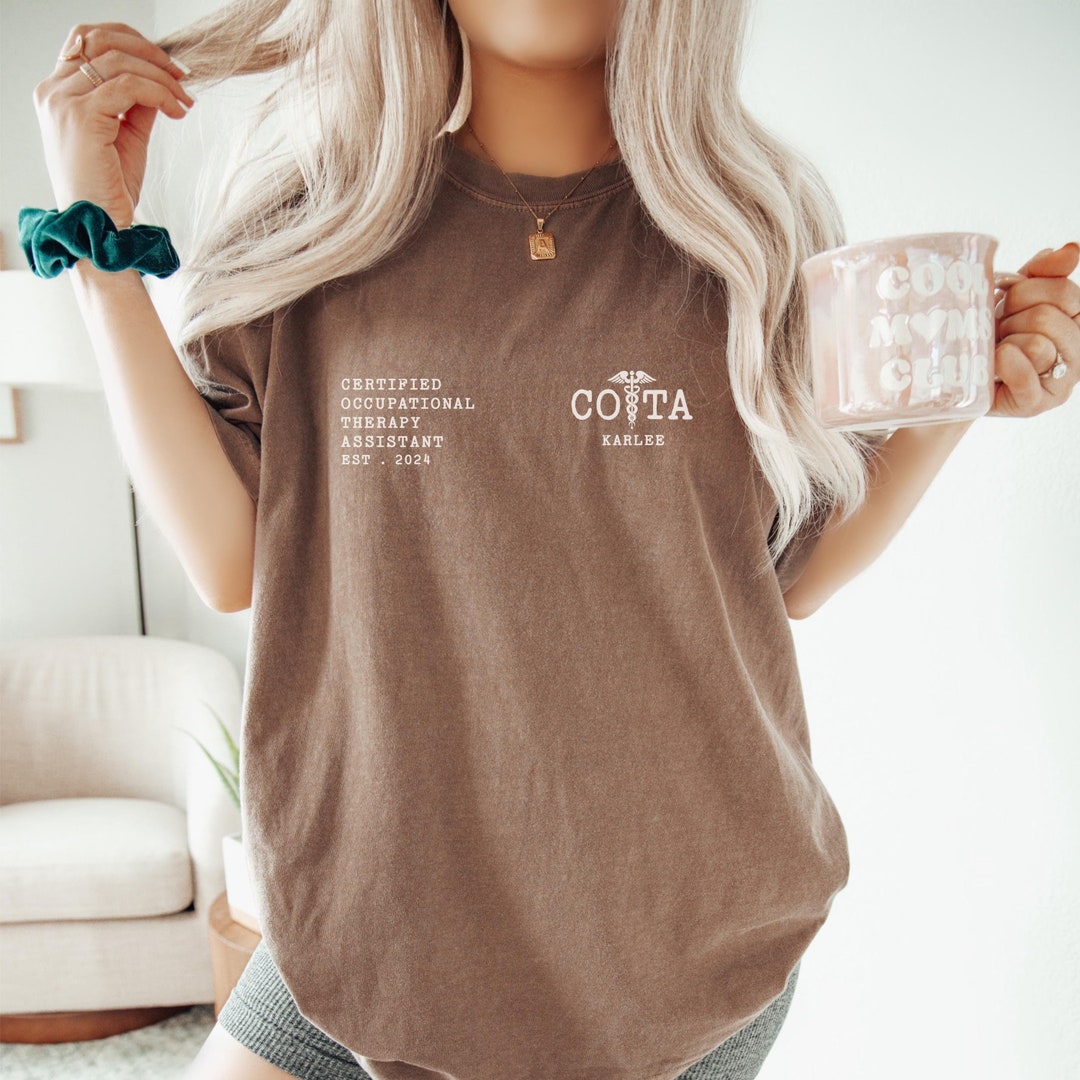 Personalized Cota Nurse Comfort Colors® Shirt, Custom Cota Crewneck Tee ...
