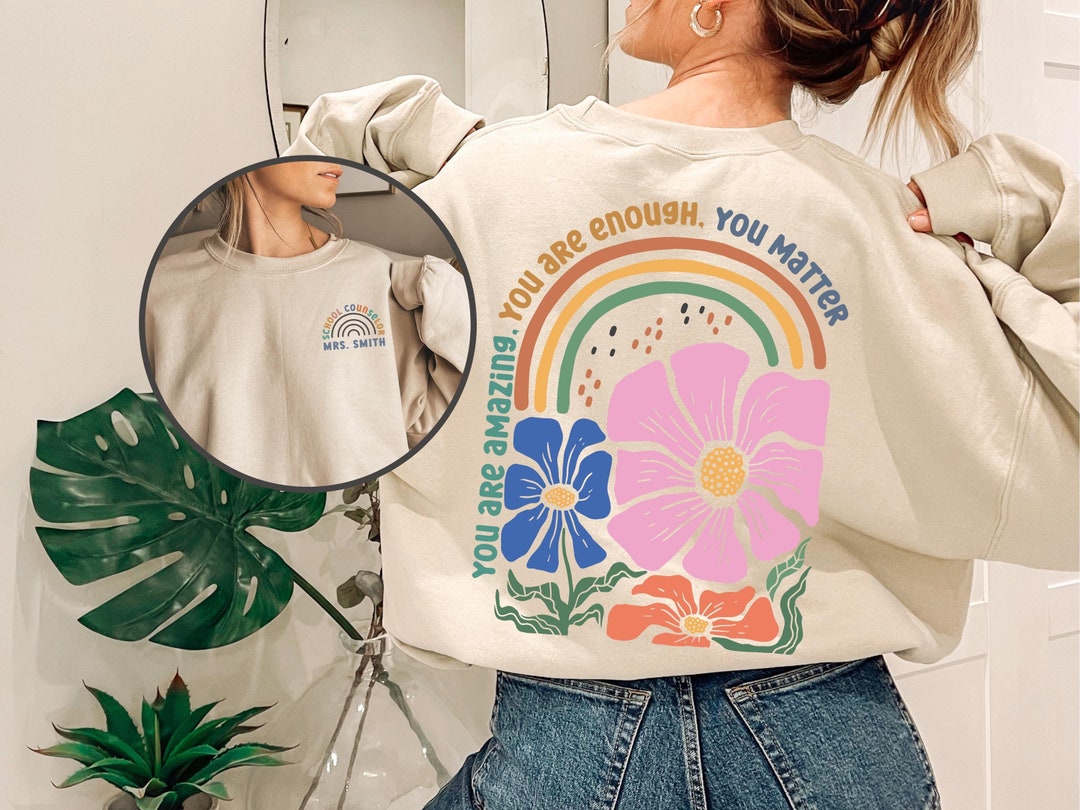 Personalized School Counselor Gift Sweater, Dear Person Behind Me ...