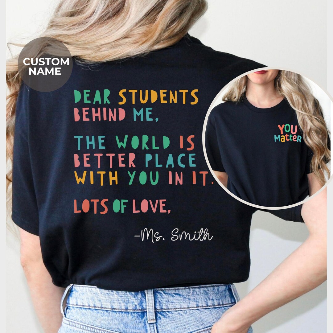 You Matter Kindness Shirt for Teachers and School Nurses, Back to ...
