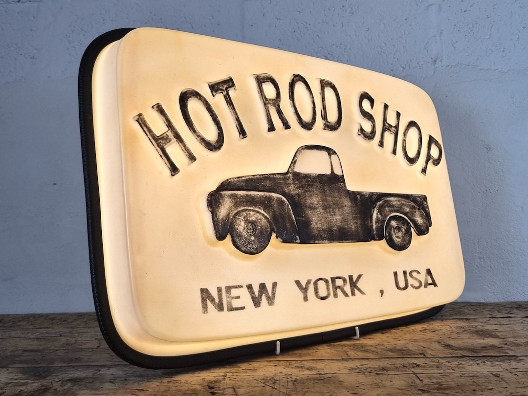 Vintage Style hot ROD Shop Sign. - Etsy