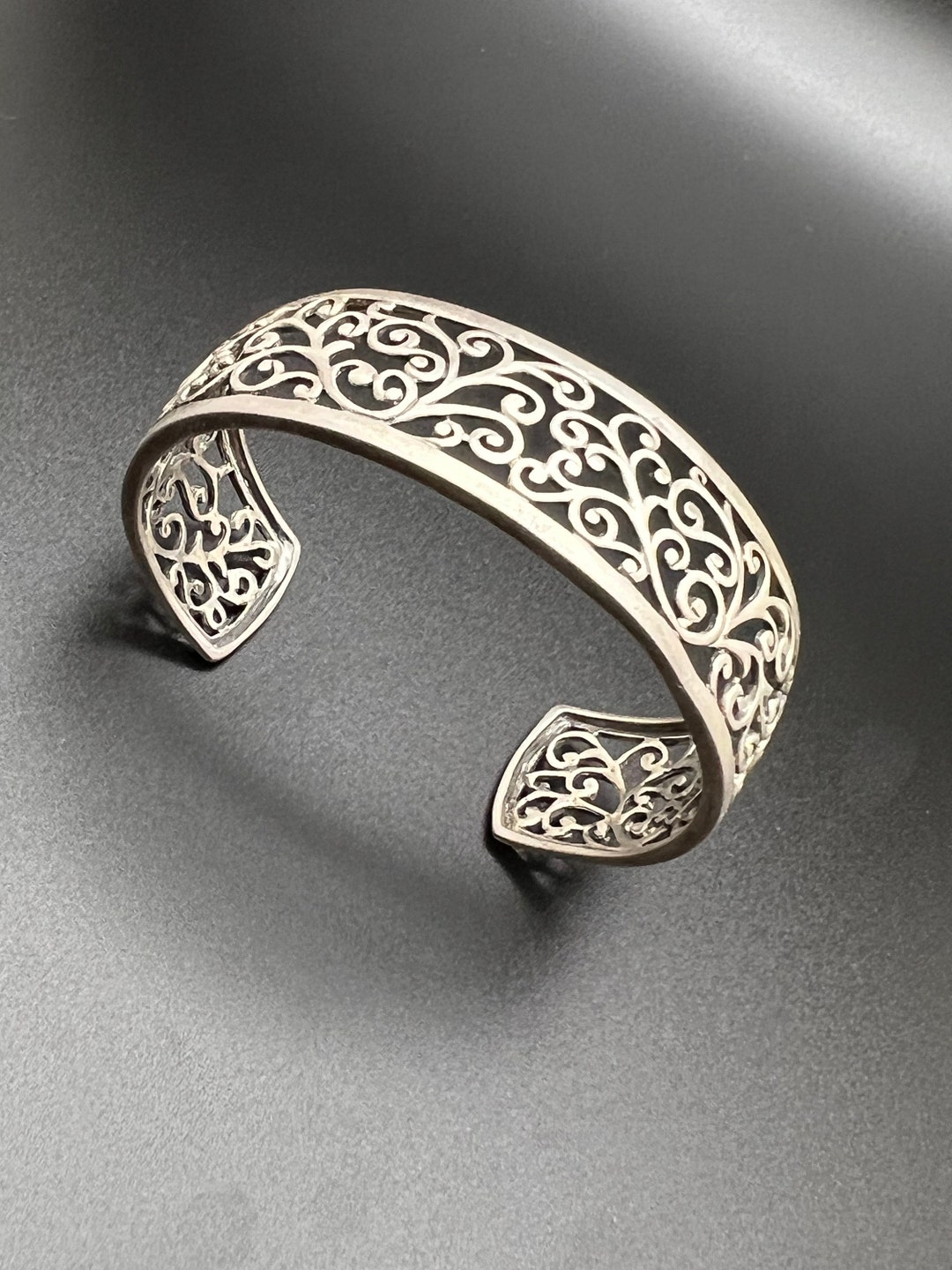 Sterling Silver Filligre Cuff Bracelet - Etsy