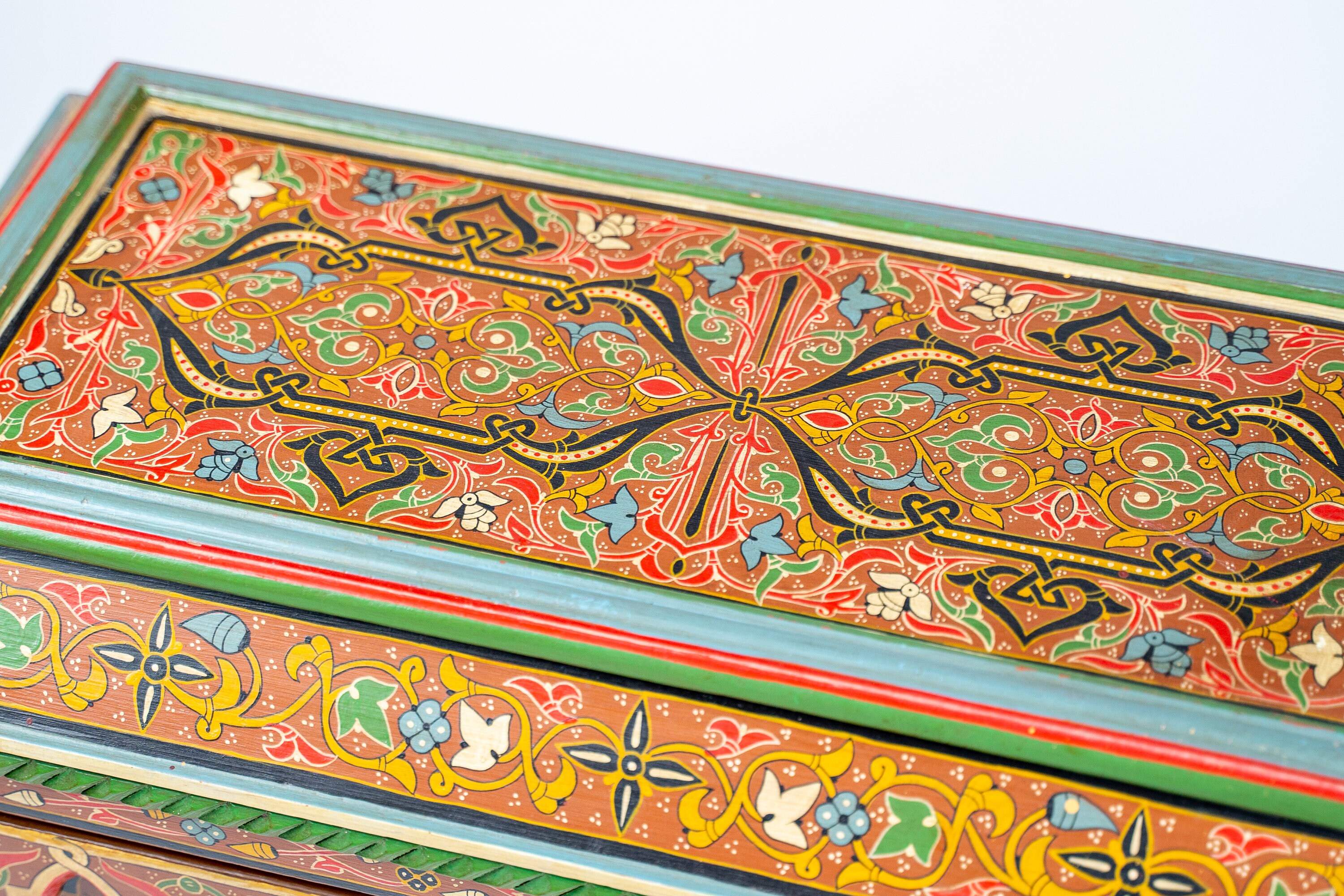 Moroccan Wooden Box Hand Painted Chest Arabic Wooden Chest - Etsy