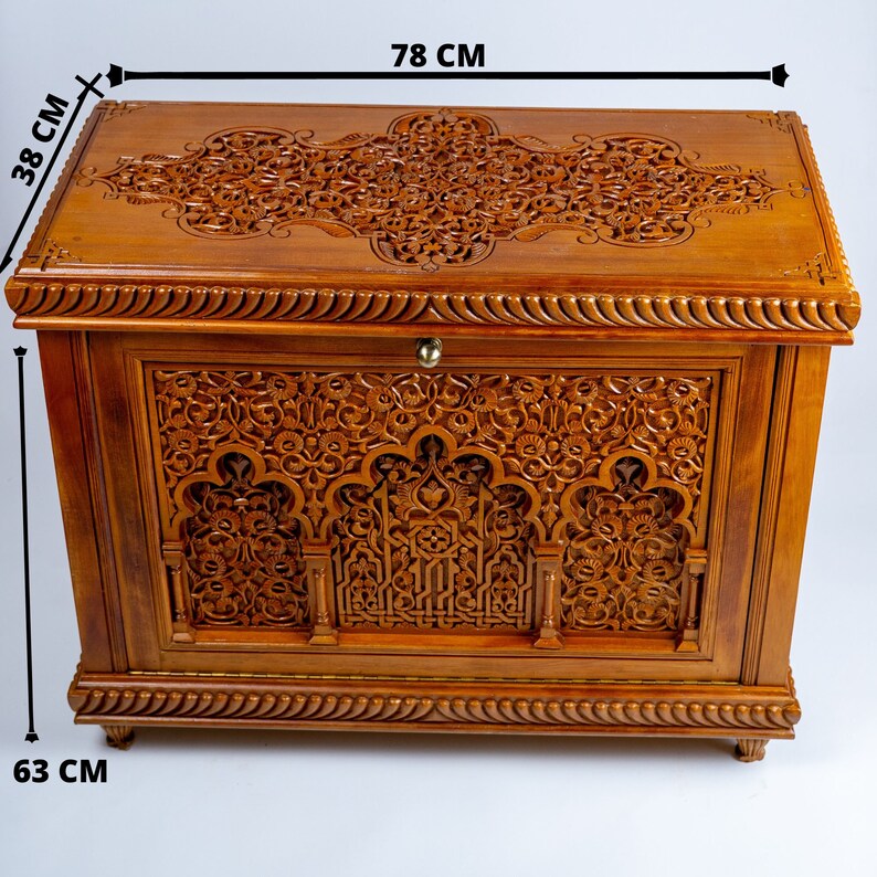 Hand-carved Moroccan Chest-vintage Moroccan Chest-moroccan Carved Trunk ...