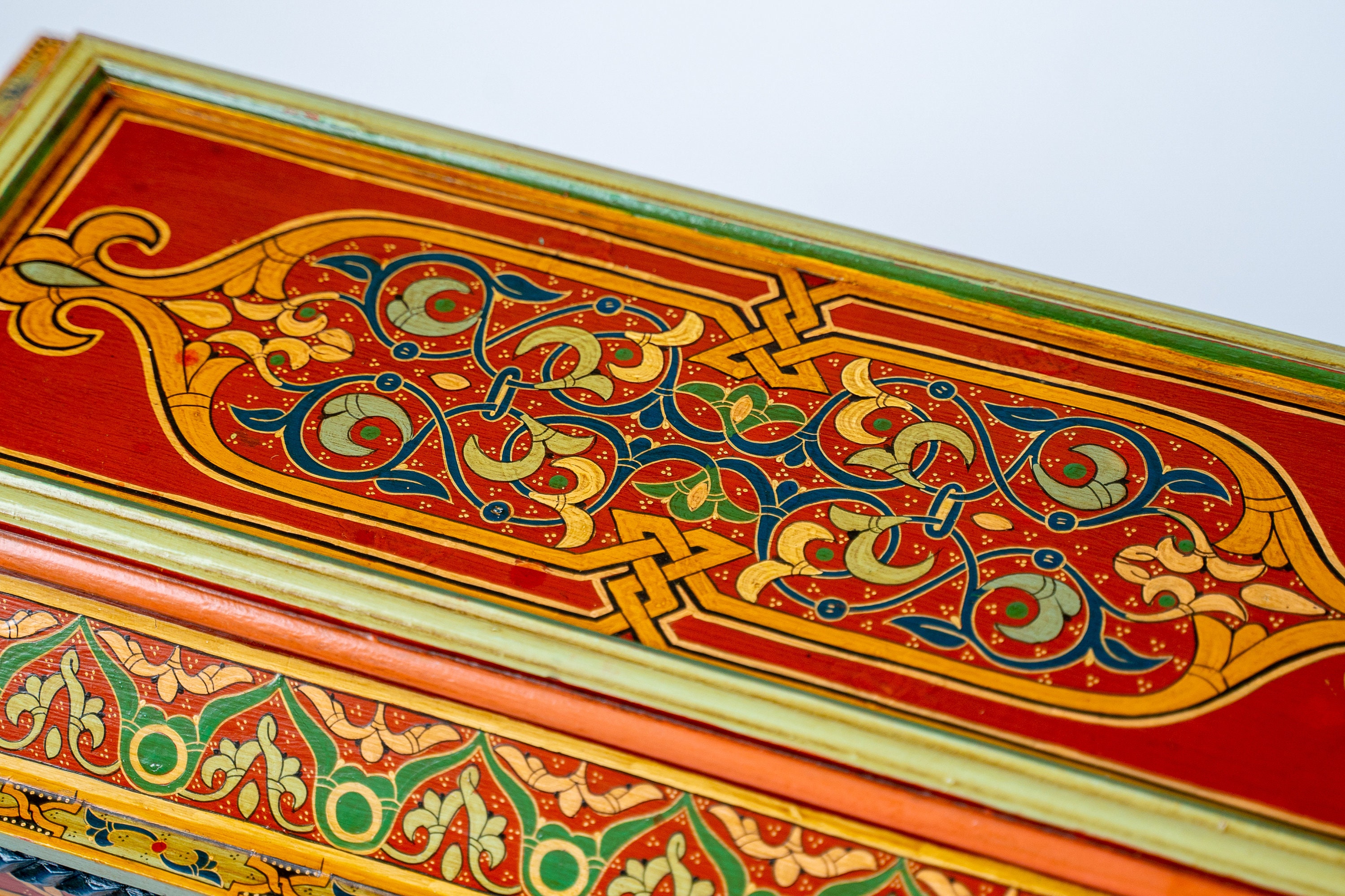 Moroccan Wooden Box Hand Painted Chest Arabic Wooden Chest - Etsy