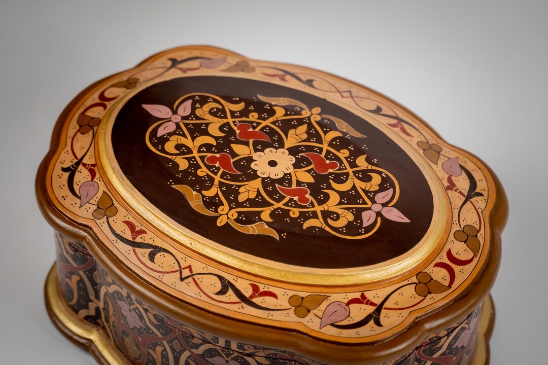 Decorative Chest- Hand Painted Chest- Arabic Wooden Chest - Etsy