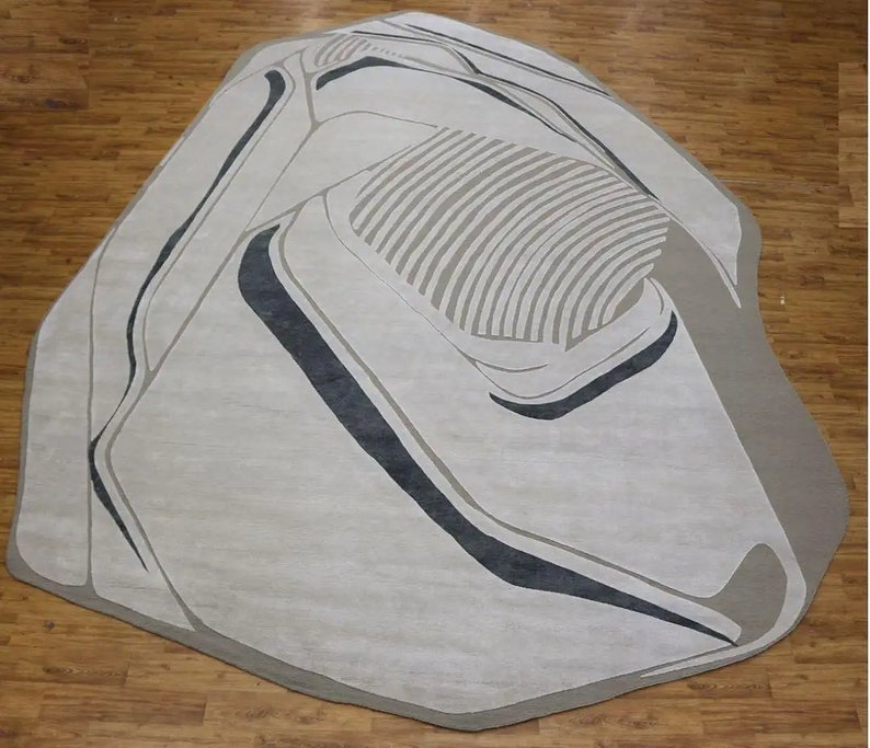 Abstract Irregular Rock Shape Premium Woollen Hand Tufted Area - Etsy