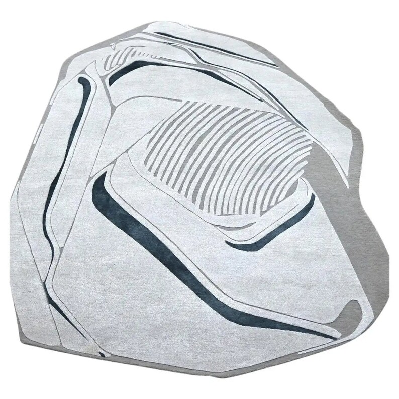 Abstract Irregular Rock Shape Premium Woollen Hand Tufted Area - Etsy