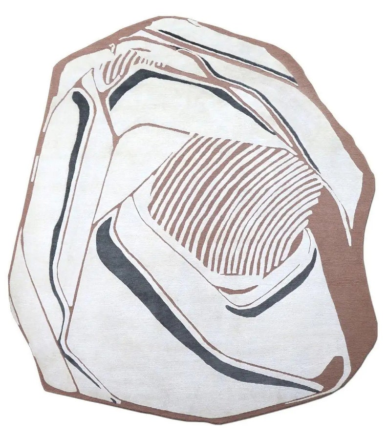 Abstract Irregular Rock Shape Premium Woollen Hand Tufted Area - Etsy