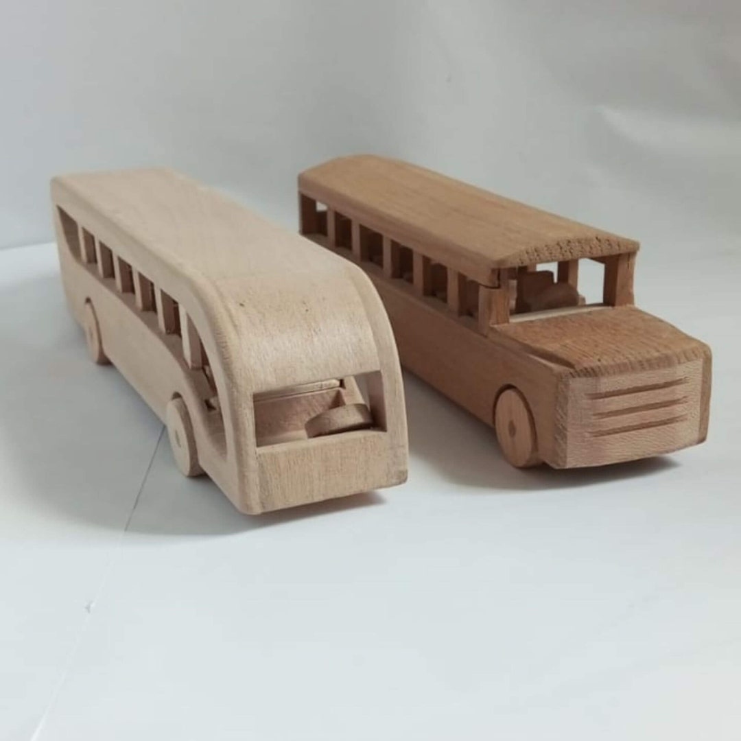 Personalized Wooden Passenger and School Bus Toy, Wooden Toy, Original ...