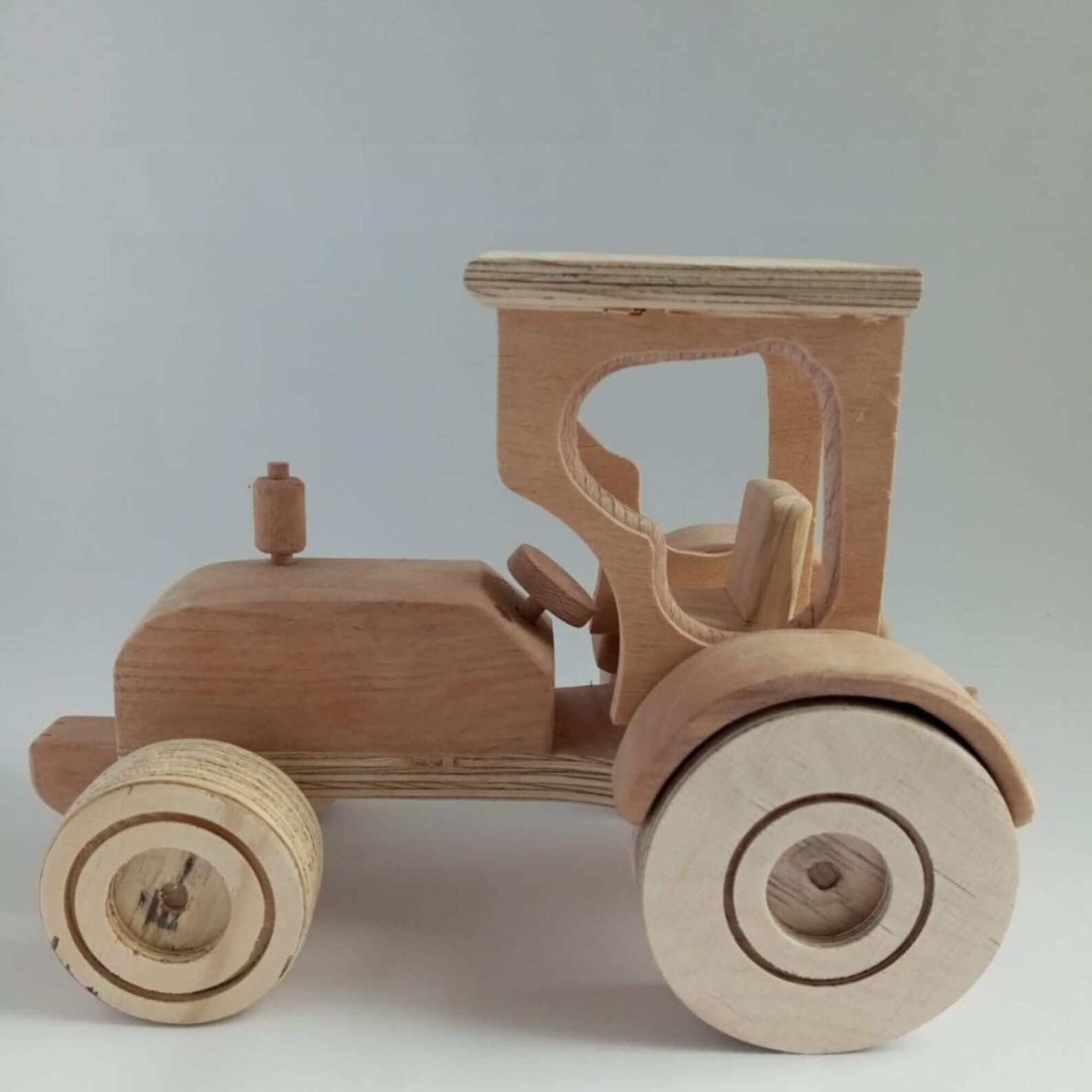 Handmade Natural Wooden Tractor Toy Handmade Gift Vehicle Natural Wood ...