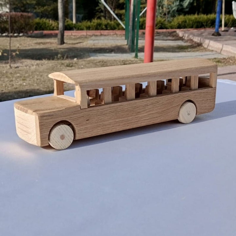 Personalized Wooden School Bus Toy, Customize Wooden Bus Toys, School ...
