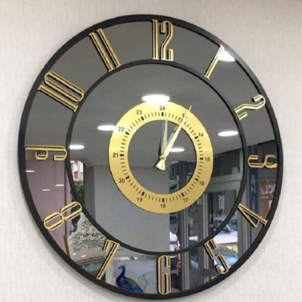 Mirrored Wall Clock - Etsy