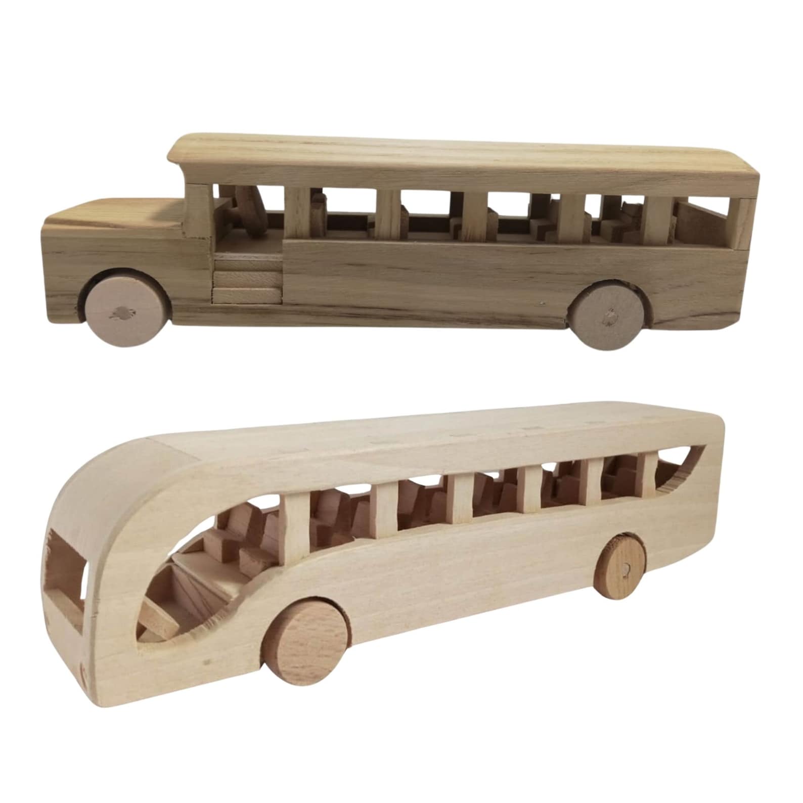 Personalized Wooden Passenger and School Bus Toy, Wooden Toy, Original ...