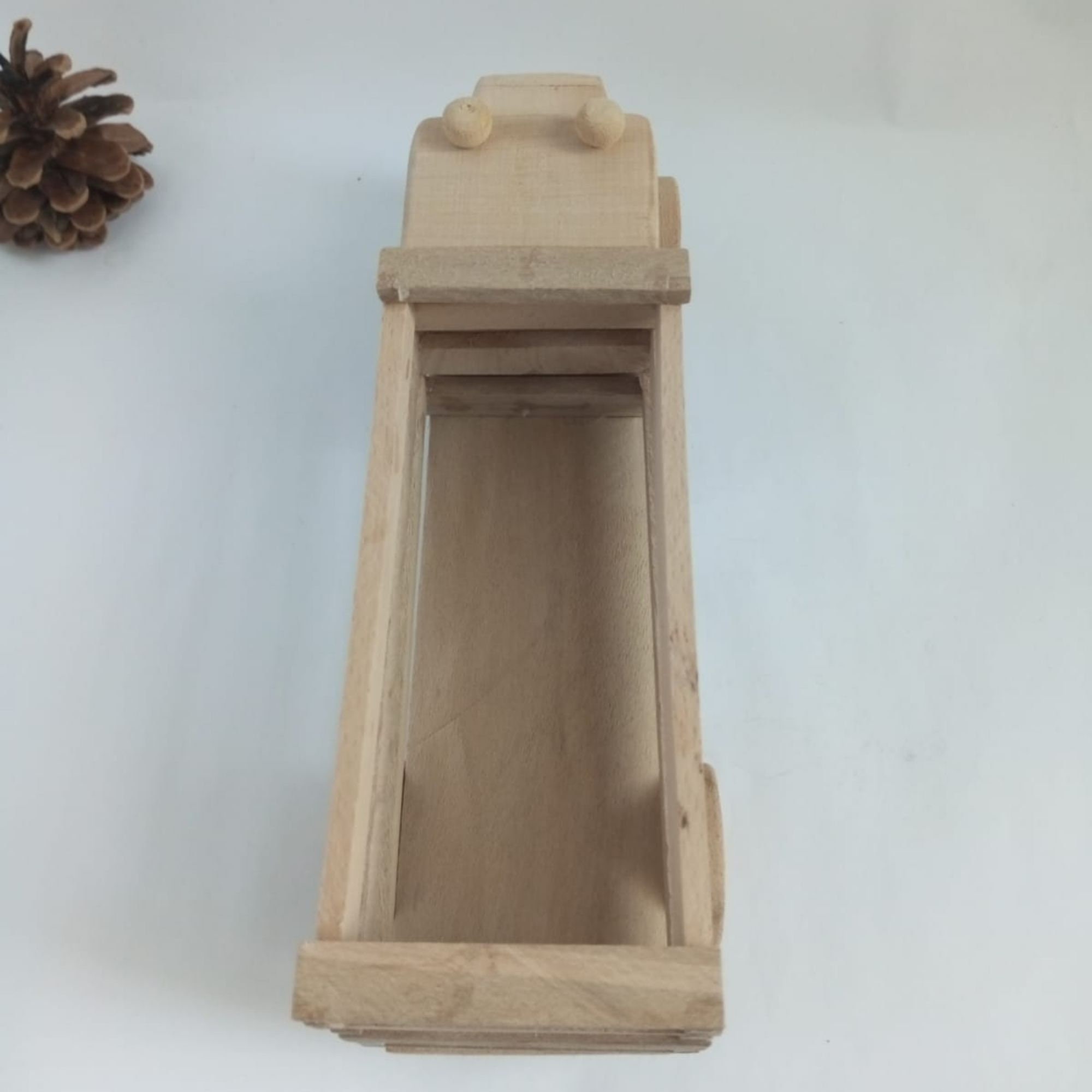 Personalized Wooden Animal Truck Toy - Natural Handmade Unpainted Wood ...
