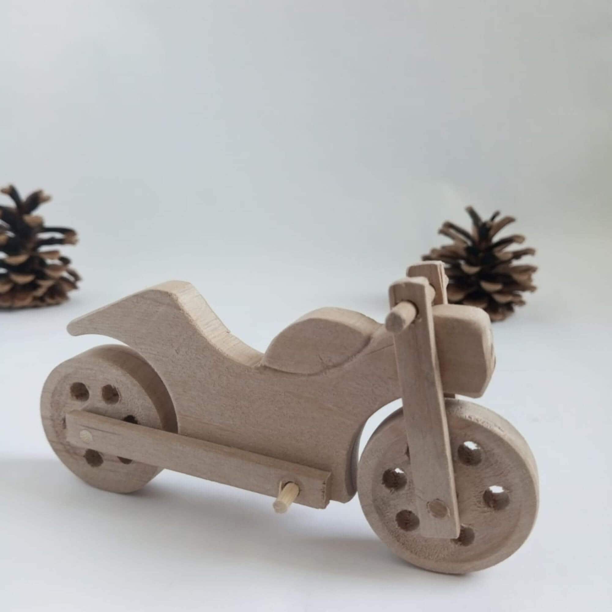 Personalized Wooden Toy Motorcycle Custom Wood Motorcycle Unpainted ...