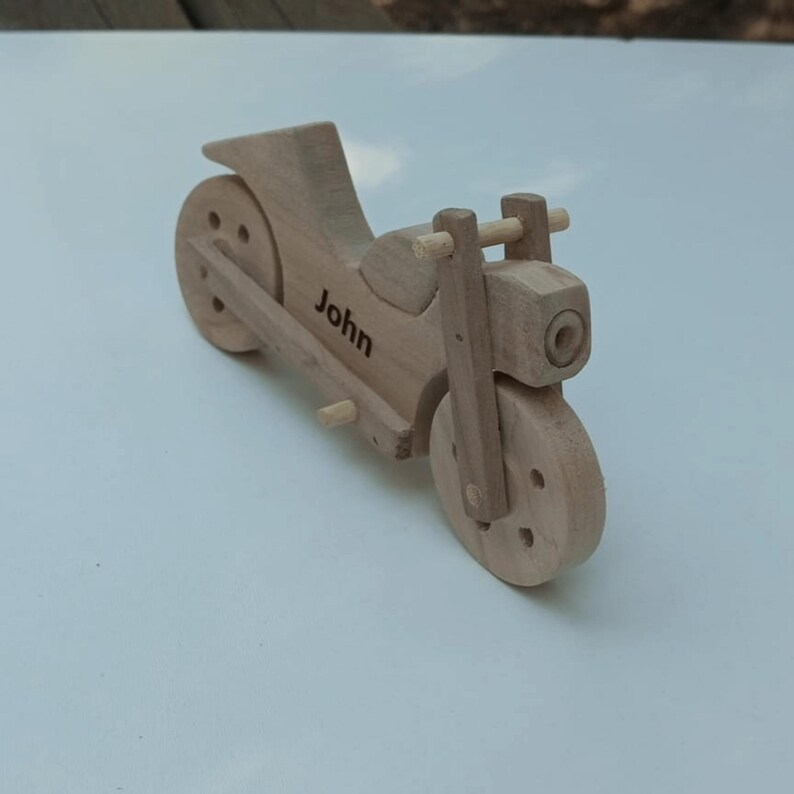 Personalized Wooden Toy Motorcycle Custom Wood Motorcycle Unpainted ...