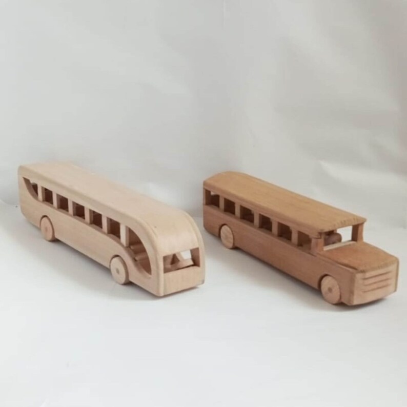 Personalized Wooden Passenger and School Bus Toy, Wooden Toy, Original ...