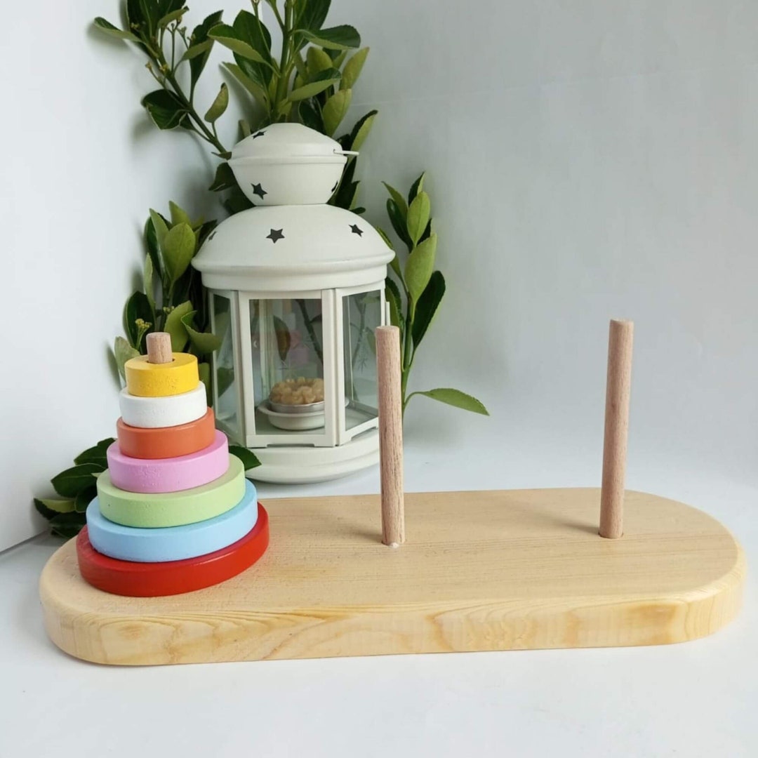 Toys, Hanoi Towers Toy, Handmade Gift, Wooden Gift, Wooden Toy, Wood ...